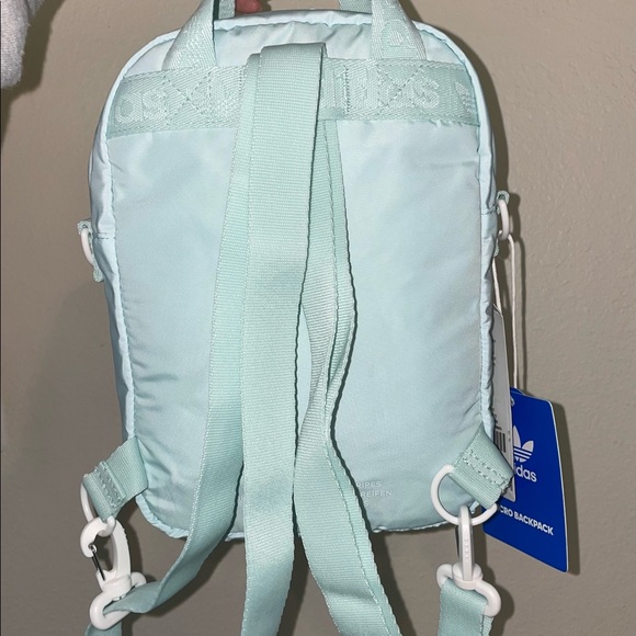 adidas | Bags | Adidas Originals Micro Backpack Blue Halo Mint Green ...